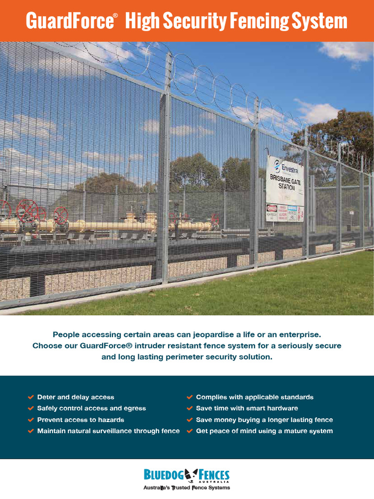 1-Bluedog GuardForce 358 Mesh Fencing Brochure | PDF | Mechanical ...