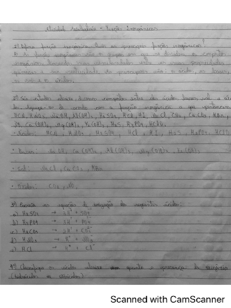Função Inorgânica | PDF