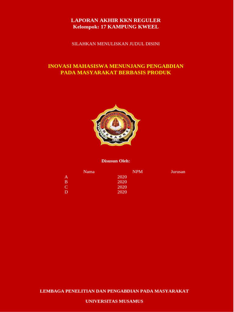 Lap. KKN Individu & Bidang Teksip | PDF
