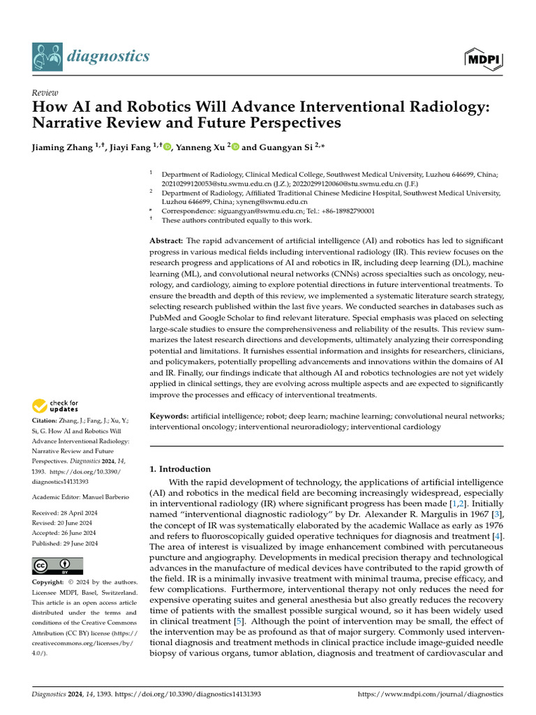 4) How AI and Robotics Will Advance Interventional Radiology Narrative ...