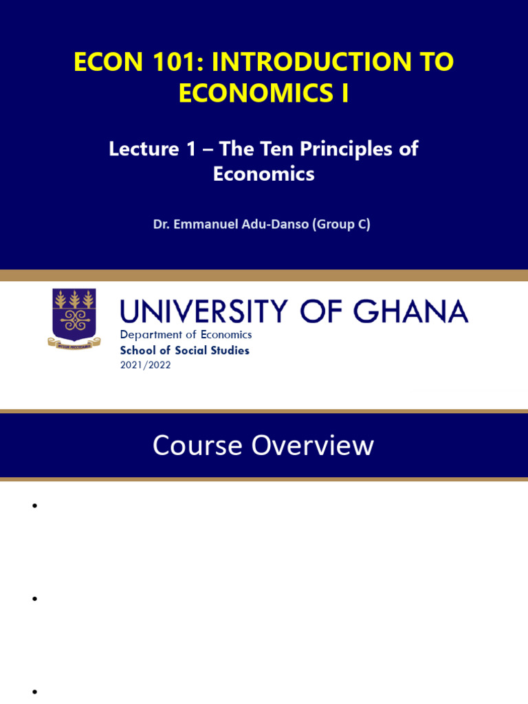 Econ 101 Combined Lecture Slides | PDF | Economics | Demand