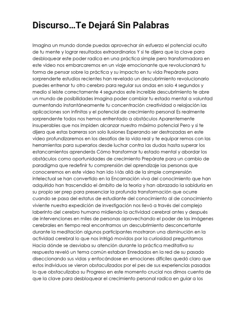 Desbloquea tu Potencial Mental Ahora | PDF | Mente | Las emociones