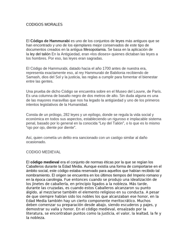 Códigos Morales y Éticos en la Historia | PDF | Justicia | Crimen y violencia