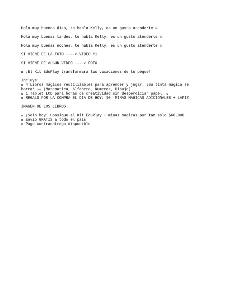 Kit EduPlay: Libros y Tablet por $66,800 | PDF