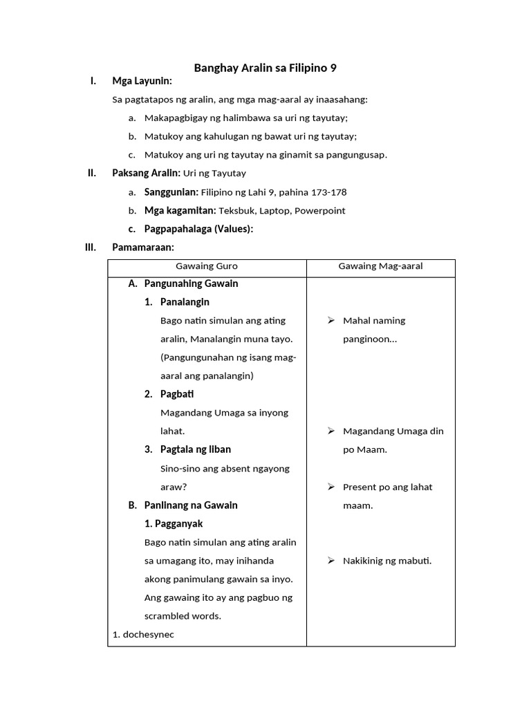 Lesson Plan For DEMO | PDF