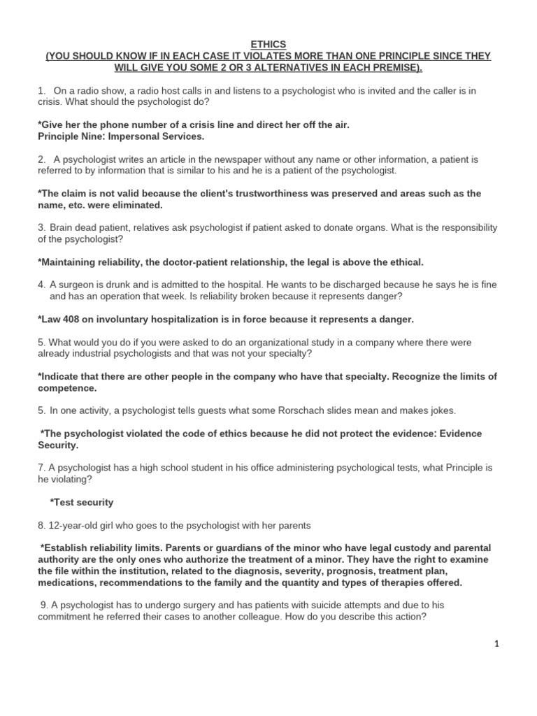 ETHICS - Exam Questions Revalidation PR | PDF | Confidentiality ...