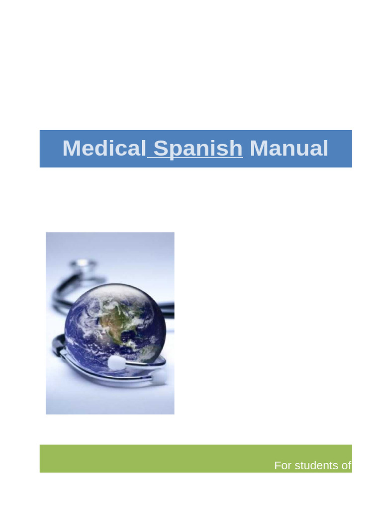 Medical Spanish Manual For Medical Students PDF | PDF | Musculoskeletal ...