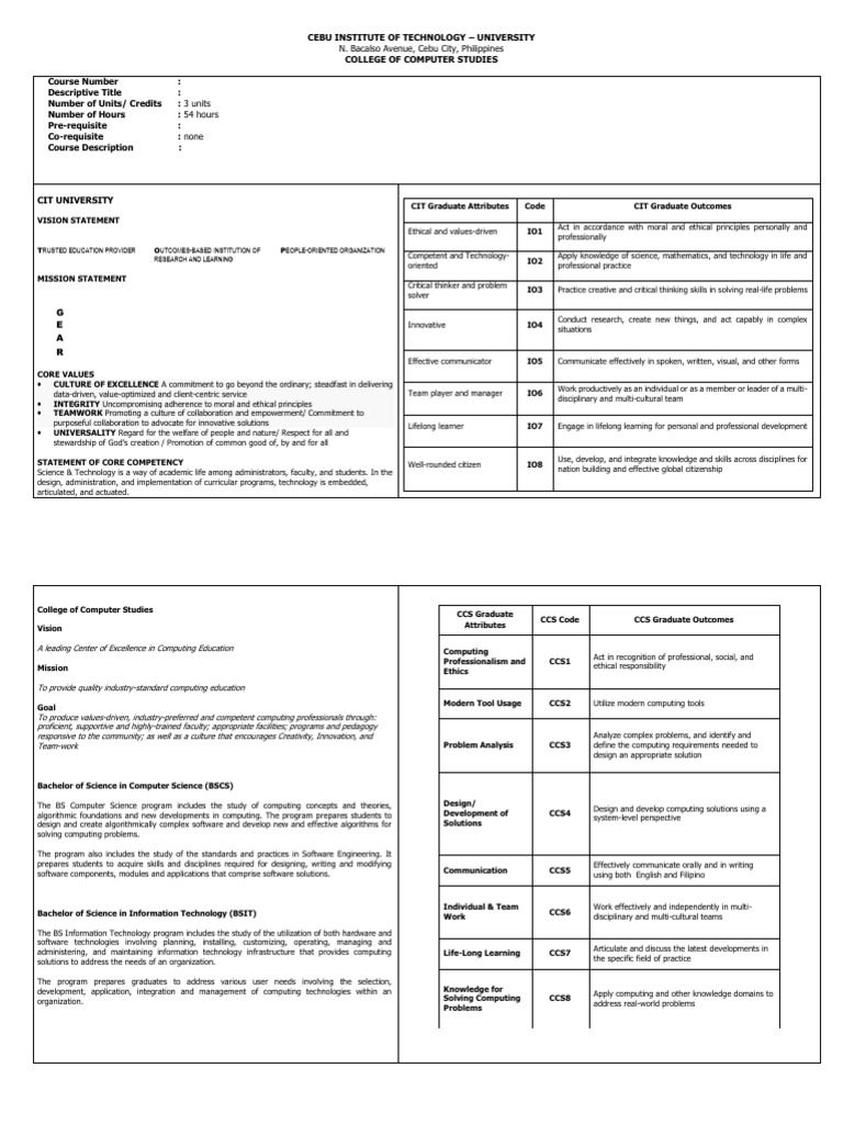 CSIT112 Discrete Structures 1 Syllabus | PDF | Mathematical Proof | Logic