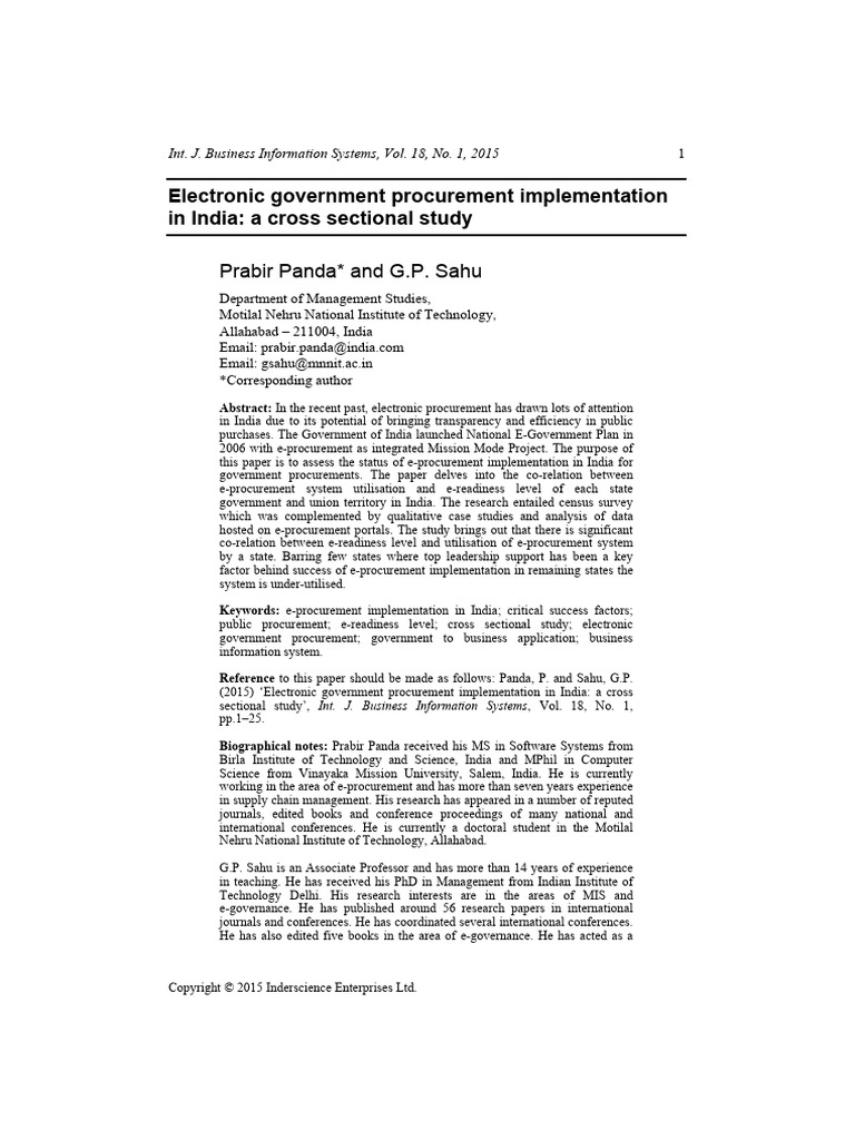 Electronic Government Procurement Implem | PDF | Information Security ...