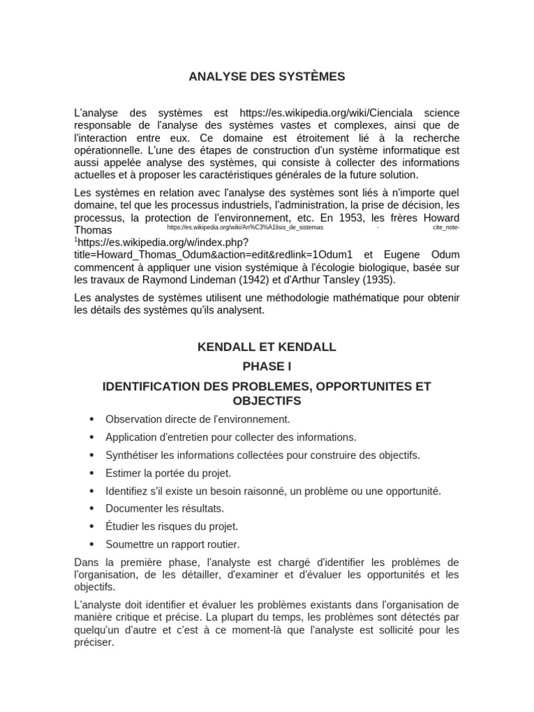 Analyse des Systèmes Informatiques | PDF | Développement de logiciel ...