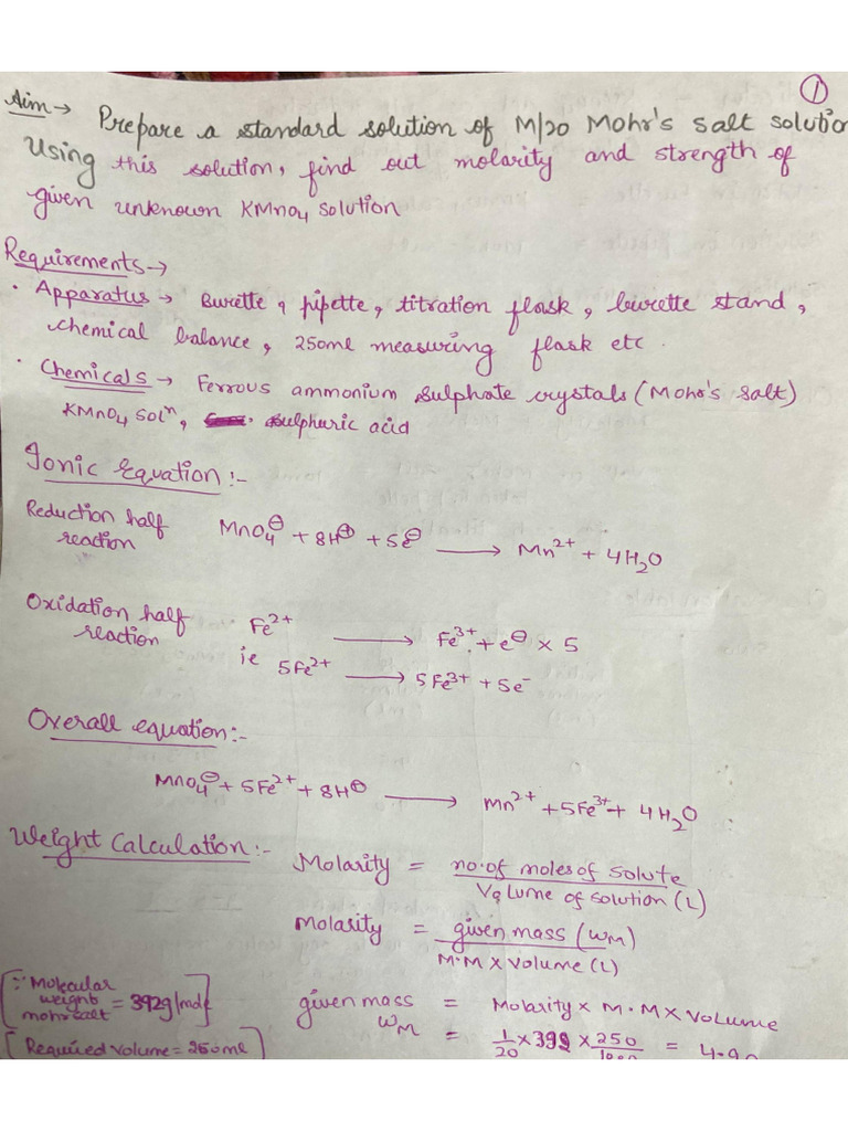 Odd Roll No Chemistry Practical | PDF