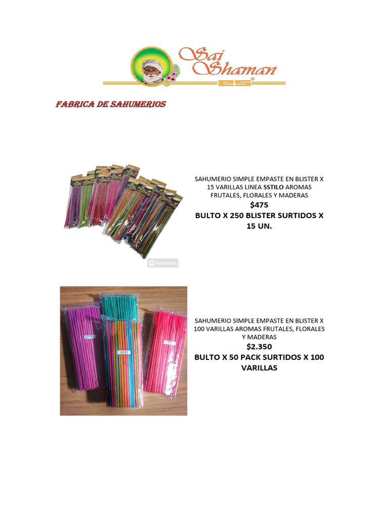 Fabrica de Sahumerios Catalogo-10 | PDF