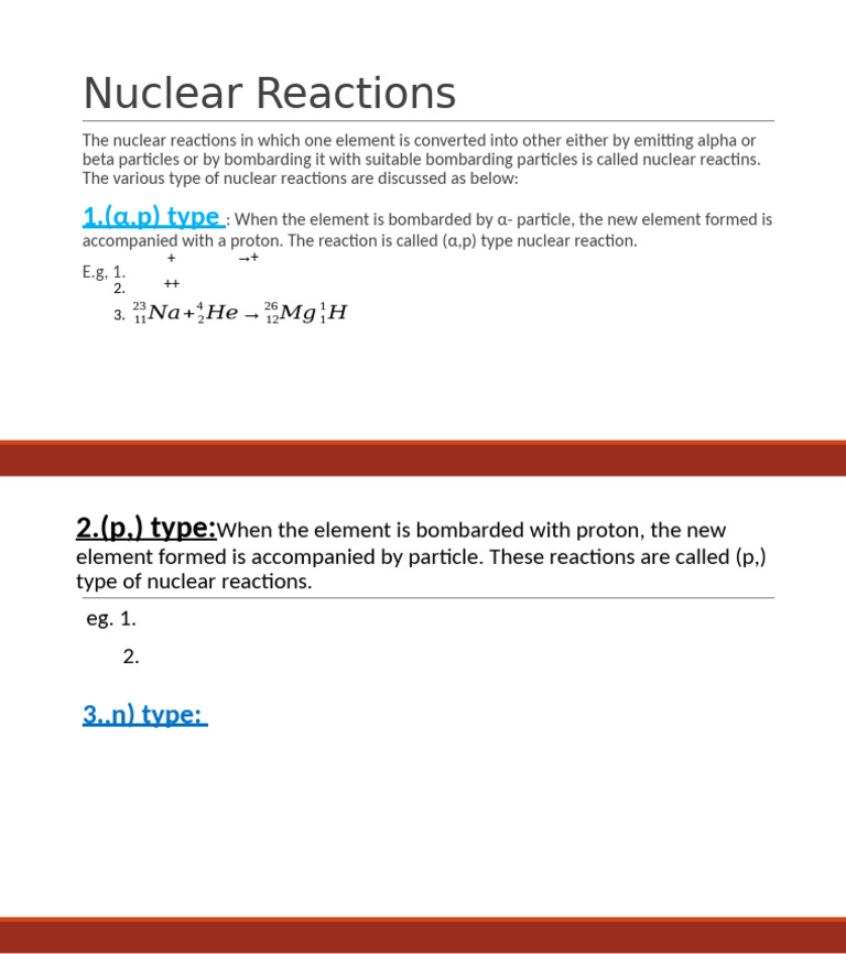 Nuclear Reactions | PDF