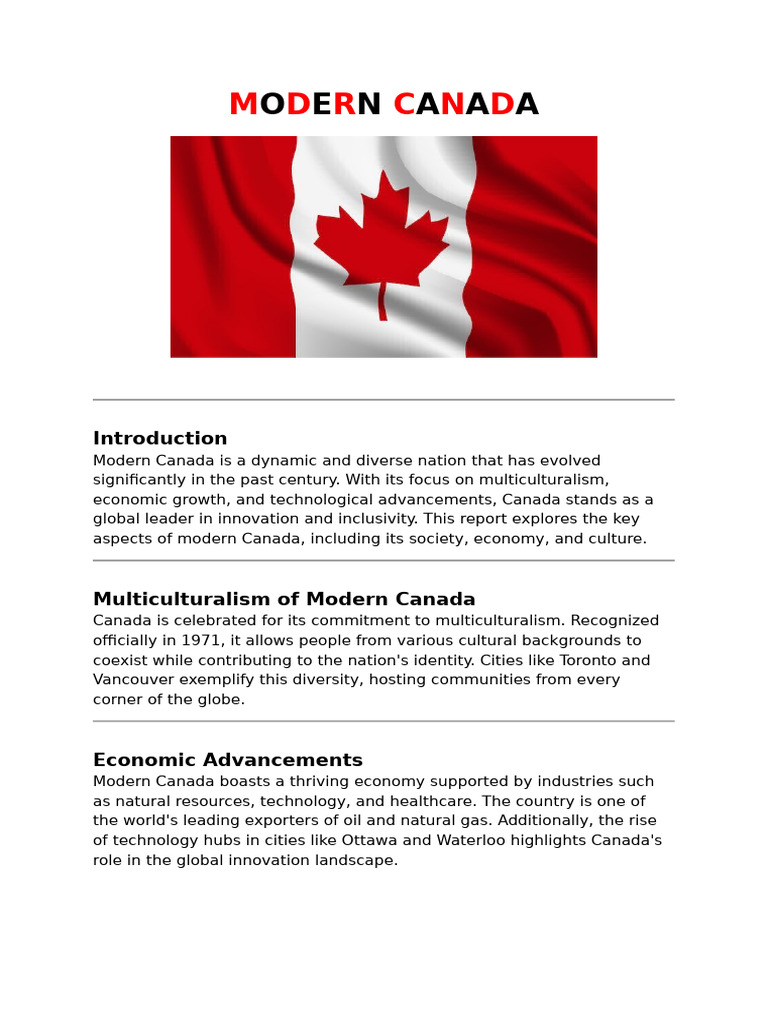 Modern Canada | PDF