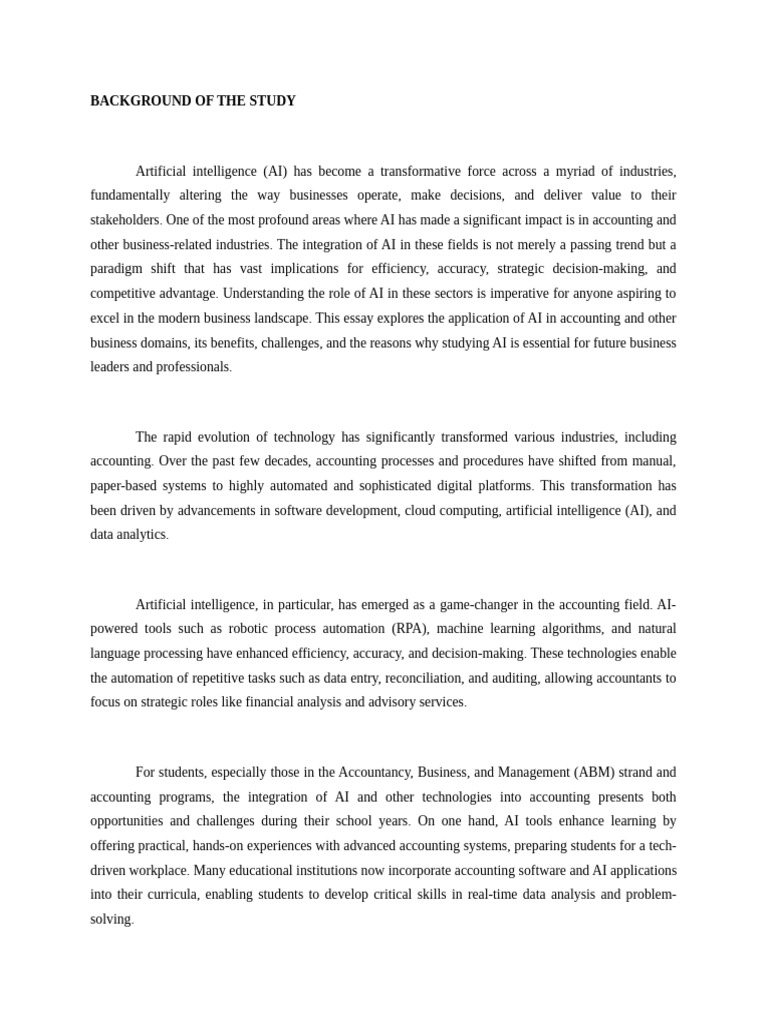 Background of The Study For Purcomm | PDF | Artificial Intelligence ...