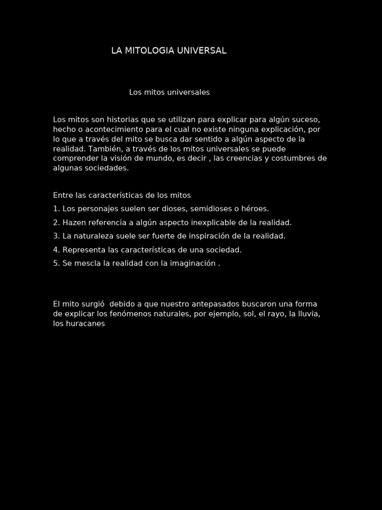 La Mitologia Universal | PDF