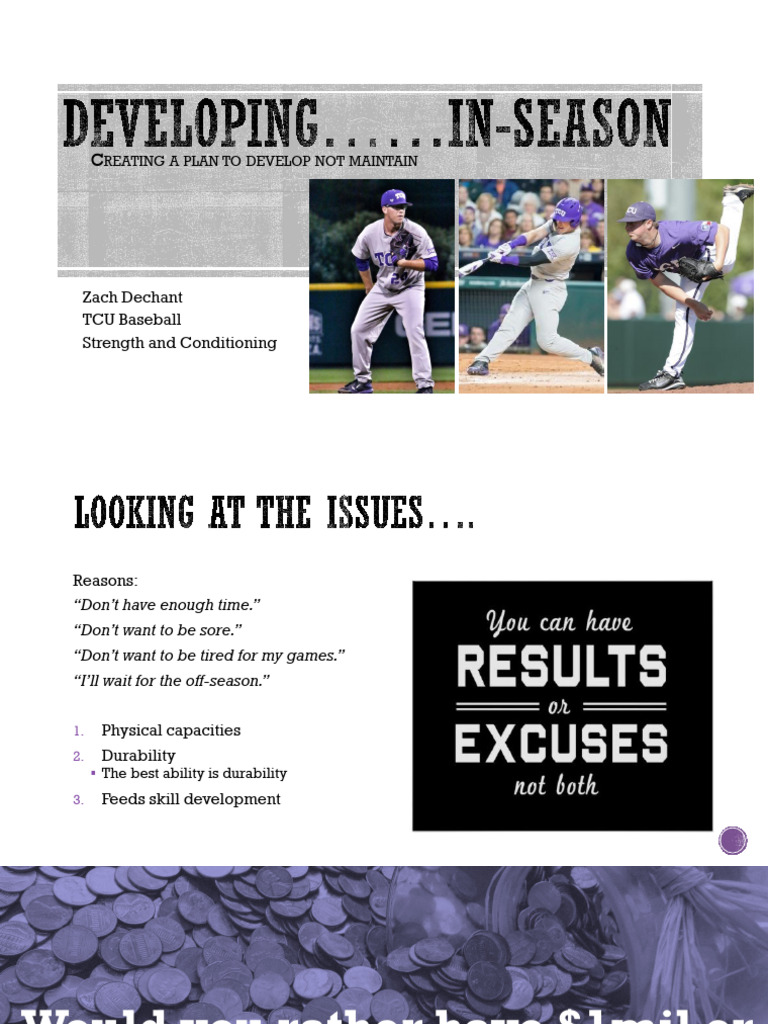 Developing An in Season Plan | PDF