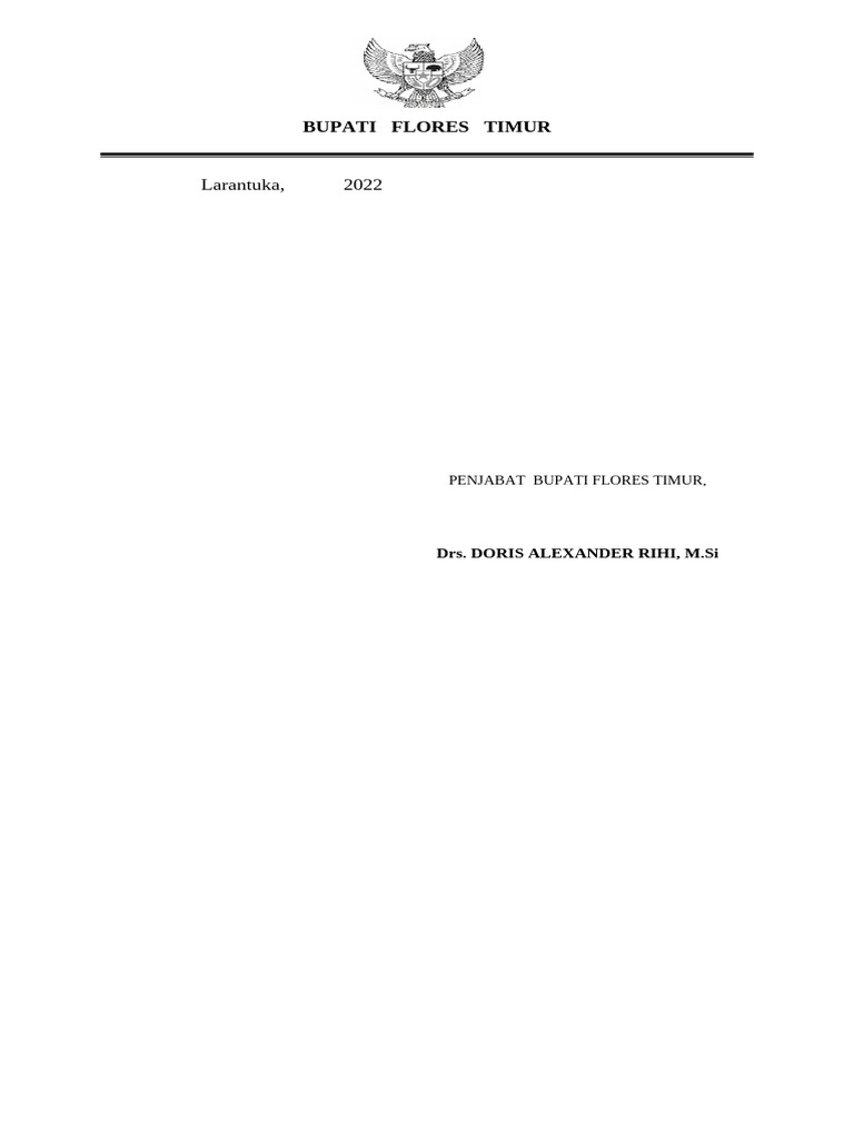 Surat Kop Bupati | PDF