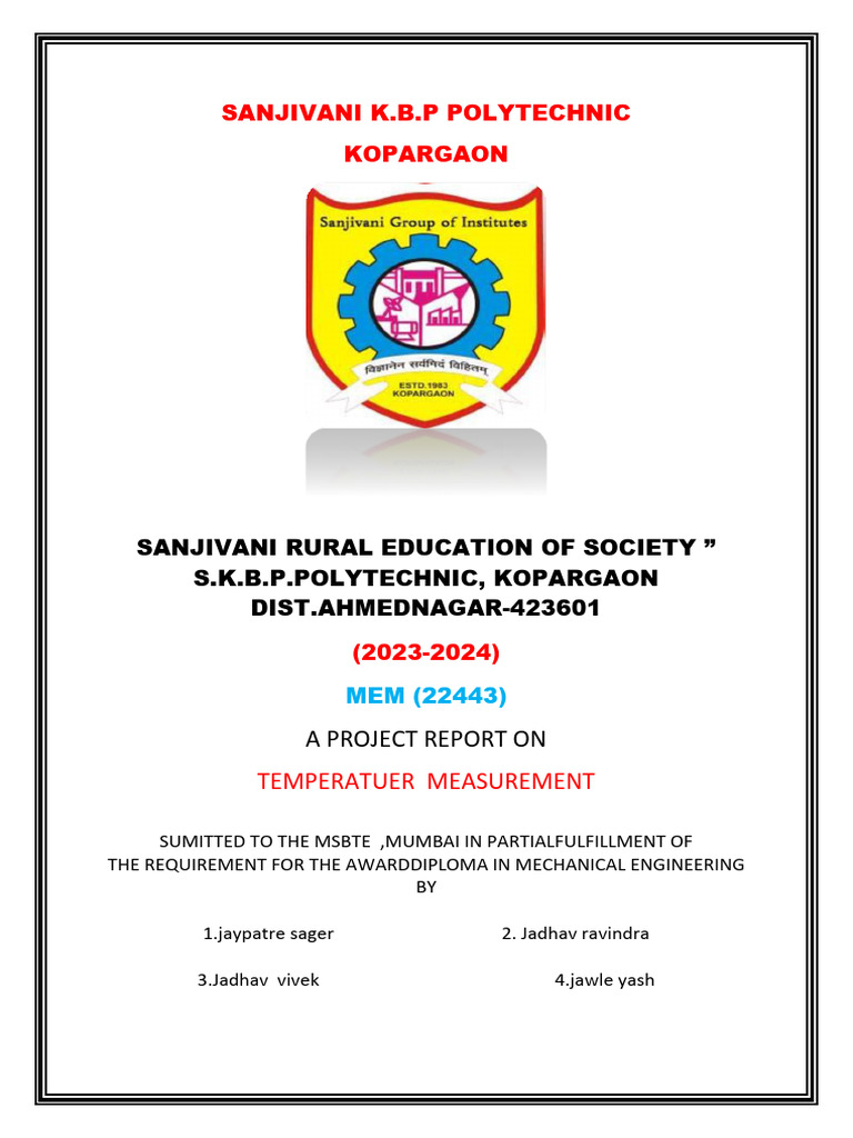 Sanjivani K | PDF | Thermocouple | Thermometer