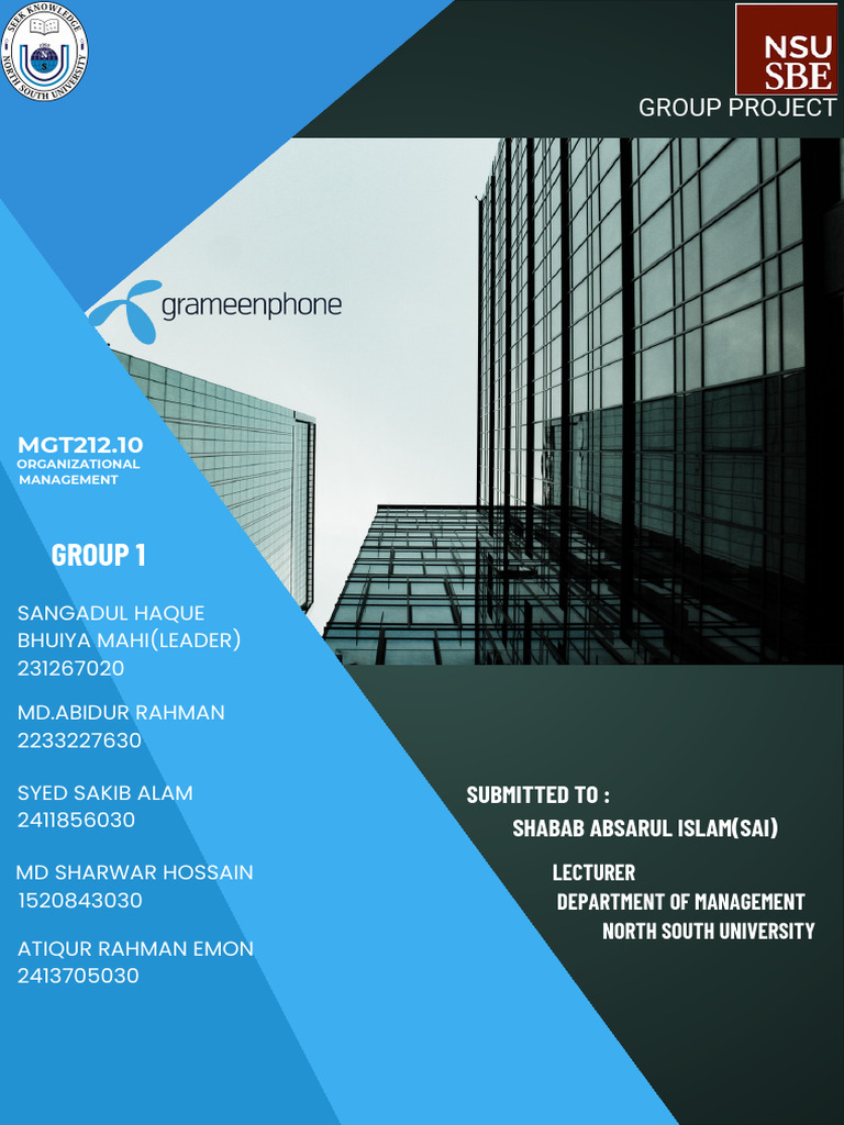 Group Project on Organizational Management | PDF