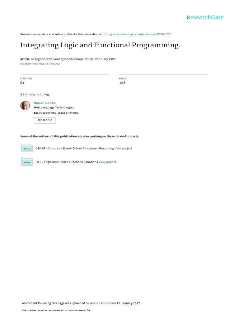 Unit VI Research | PDF | First Order Logic | Functional Programming