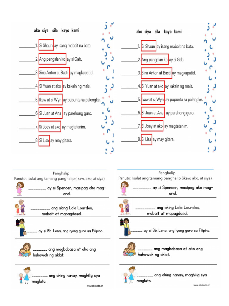 Worksheet Filipino 3 | PDF