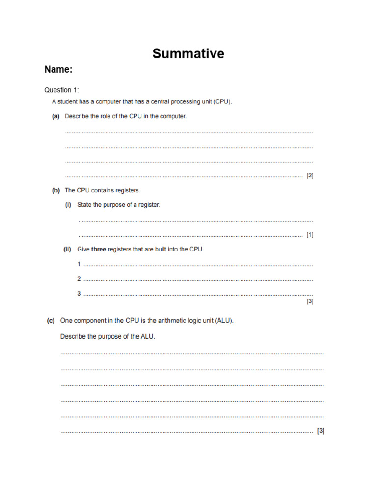 CS - Summative 2 | PDF