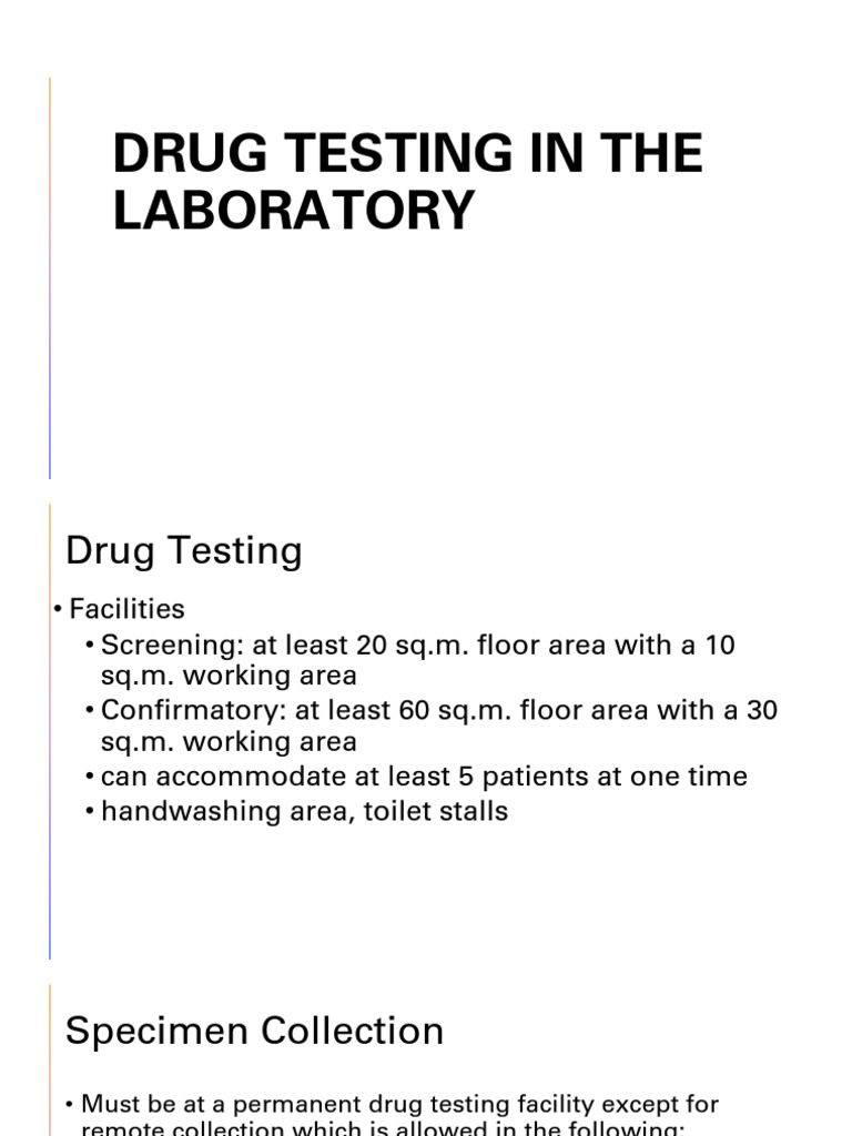 Presumptive Drug Testing Guidelines | PDF | Drug Test | Chemistry