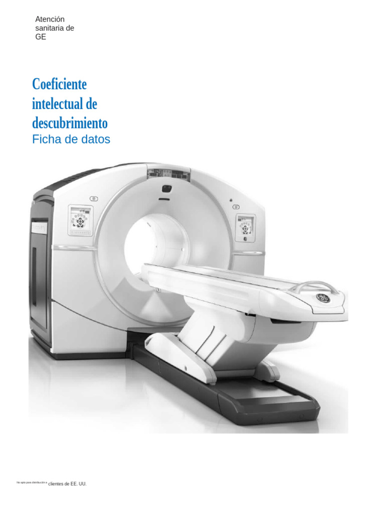 GEHC - Hoja de Datos de PET CT Discovery IQ | PDF | Tomografía de ...