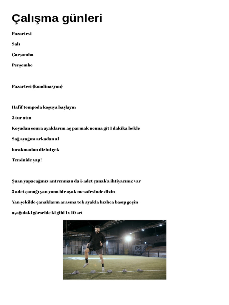 Antrenman Programi | PDF