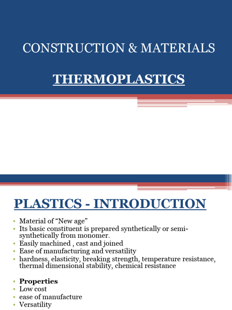 Thermoplastics: Properties and Uses | PDF | Thermoplastic | Polyethylene