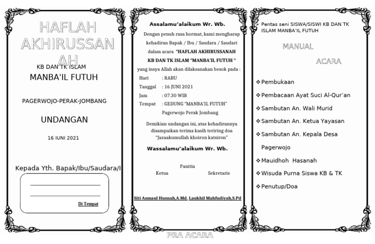 Undangan Haflah MF 2021 | PDF