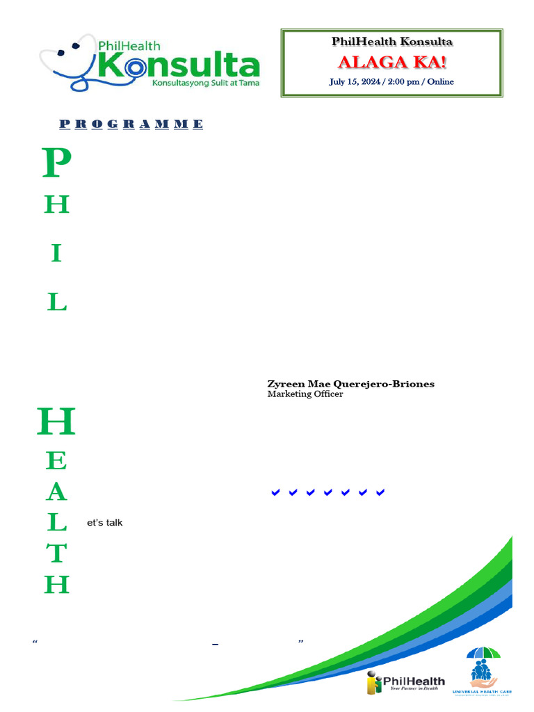 PhilHealth Programme - ALAGA - KA - IEC | PDF