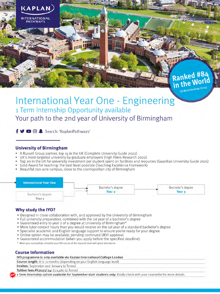 Bham IYO Flyer (Fees Updated To 2024) | PDF