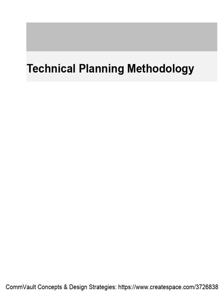 15_-_Technical_Planning_Methodology | PDF | Backup | Databases
