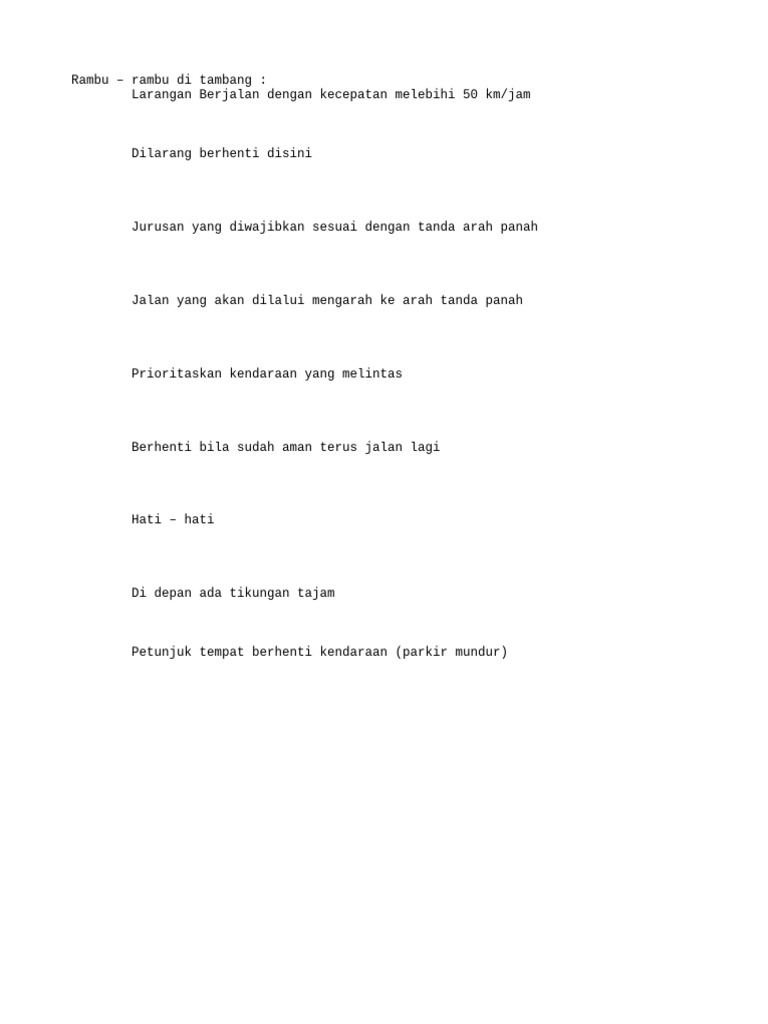 06 Rambu Rambu Di Tambang 00001 | PDF