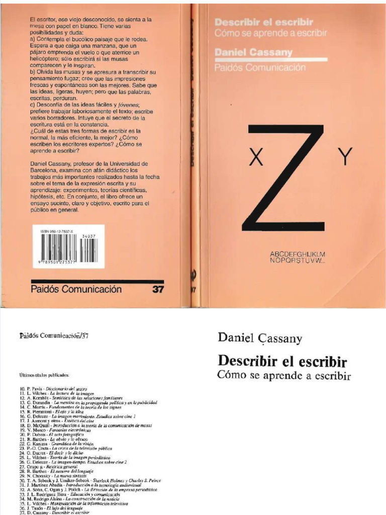 PDF Describir El Escribir Daniel Cassany - Compress | PDF