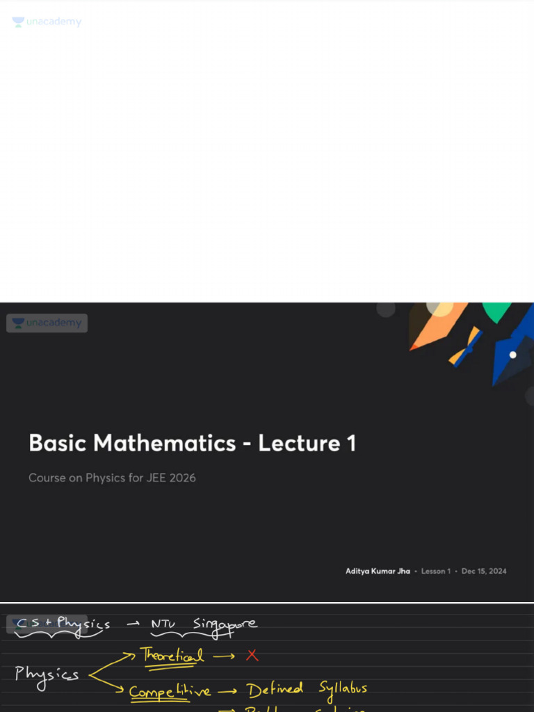 Basic Mathematics Lecture 1 With Anno | PDF