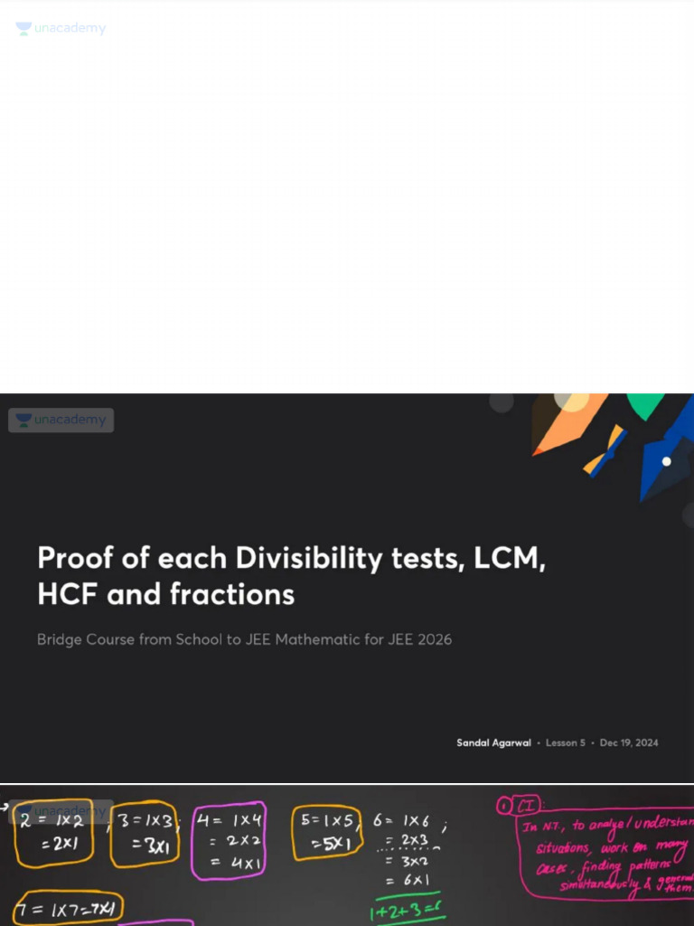 Proof of Each Divisibility Tests LCM HCF and Fractions With Anno | PDF