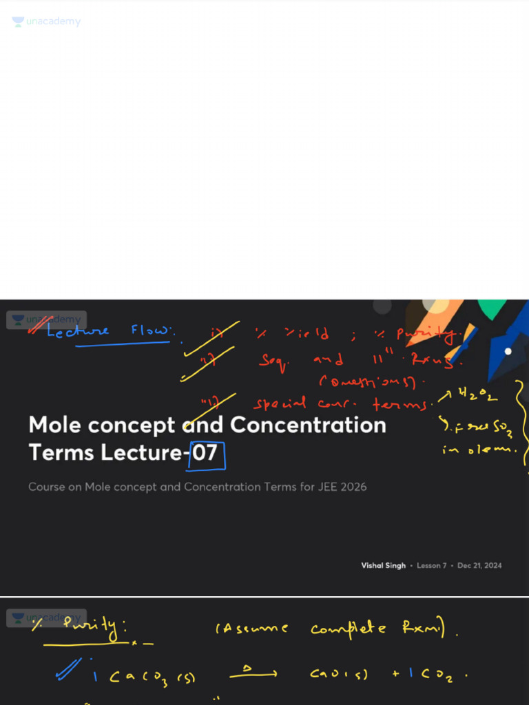 Mole Concept and Concentration Terms Lecture07 With Anno | PDF