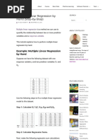 Multiple Linear Regression by Hand (Step-by-Step) | PDF | Linear Regression | Regression Analysis
