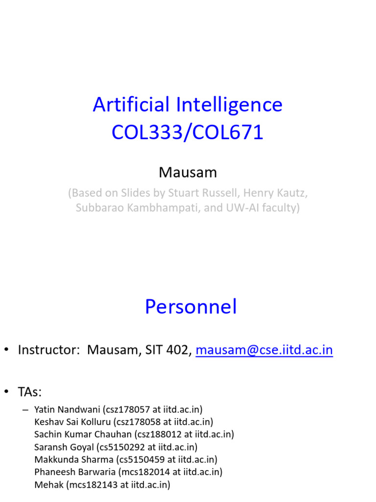 01-intro | PDF | Artificial Intelligence | Intelligence (AI) & Semantics