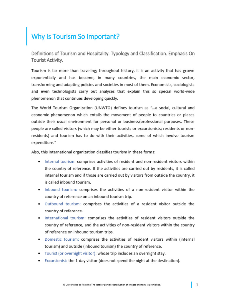 Why Is Tourism So Important | PDF | Tourism | Service Industries