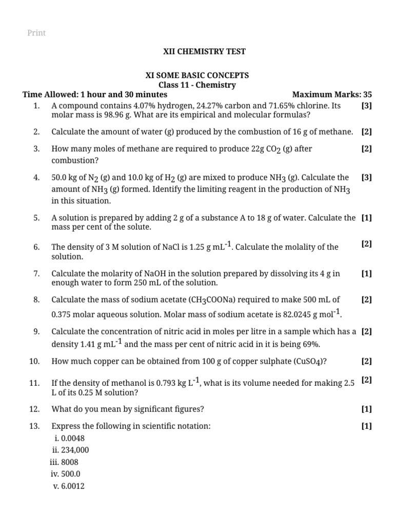 1. Some Basic Concepts | PDF | Materials | Chemical Compounds