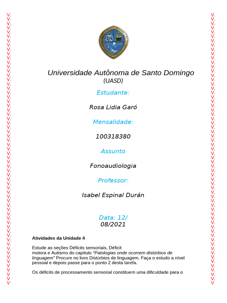 Fonoaudiologia: Sensoriais e SAACs | PDF | Autismo | Neurociência