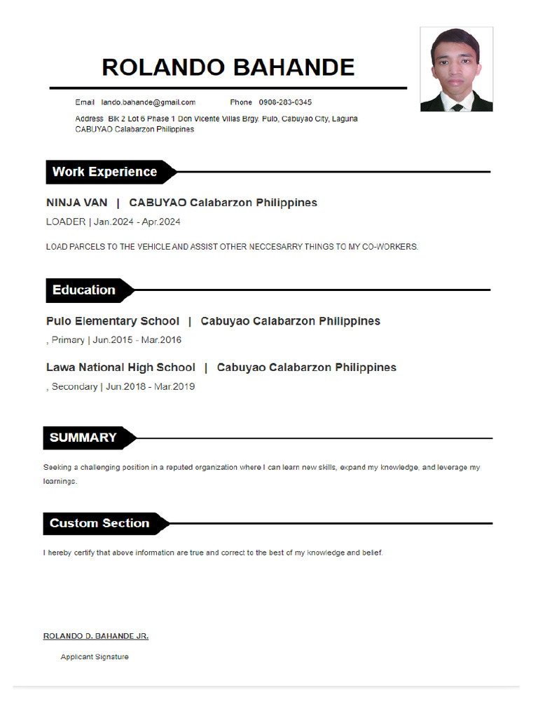 Utoy Resume | PDF