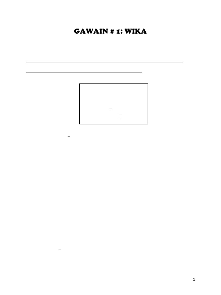 Gawain 1 - Wika | PDF