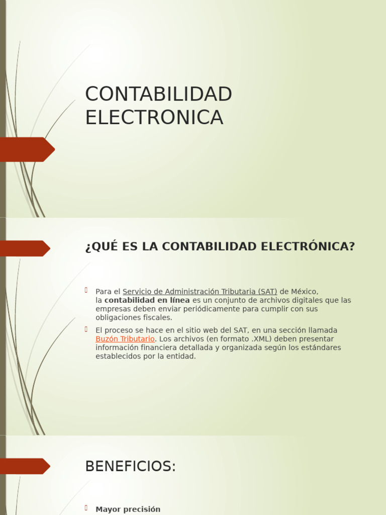 CONTABILIDAD ELECTRONICA | PDF | Contabilidad