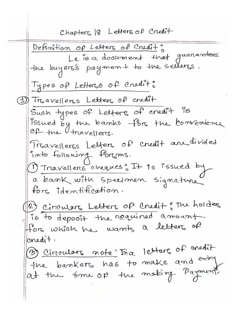 Chapter 18. Letter of Credit | PDF