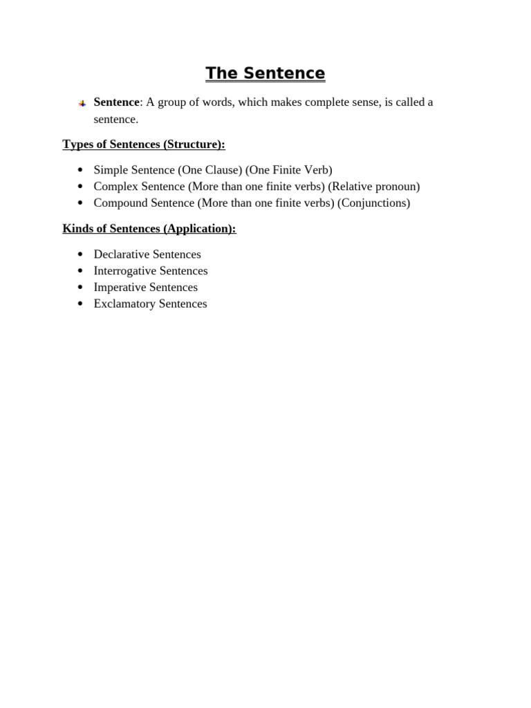 The Sentence | PDF